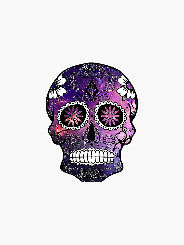 "Sugar Skull Galaxy" Sticker by savannaryan | Redbubble