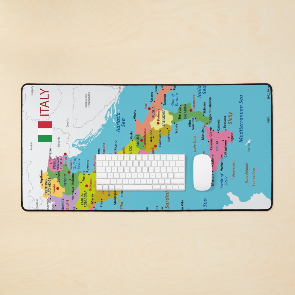 "Italy map with regions and main cities" Sticker for Sale by alijun ...