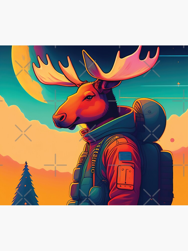 "Just A Teacher Who Loves Moose Funny Flower Moose's Horn - Monster ...
