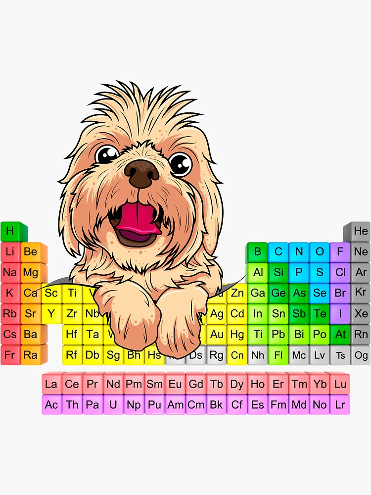 "Periodic Table Of Dogs" Sticker for Sale by ynsmahop | Redbubble