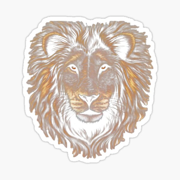 "Lion Face" Sticker for Sale by MRKDesigns110 | Redbubble