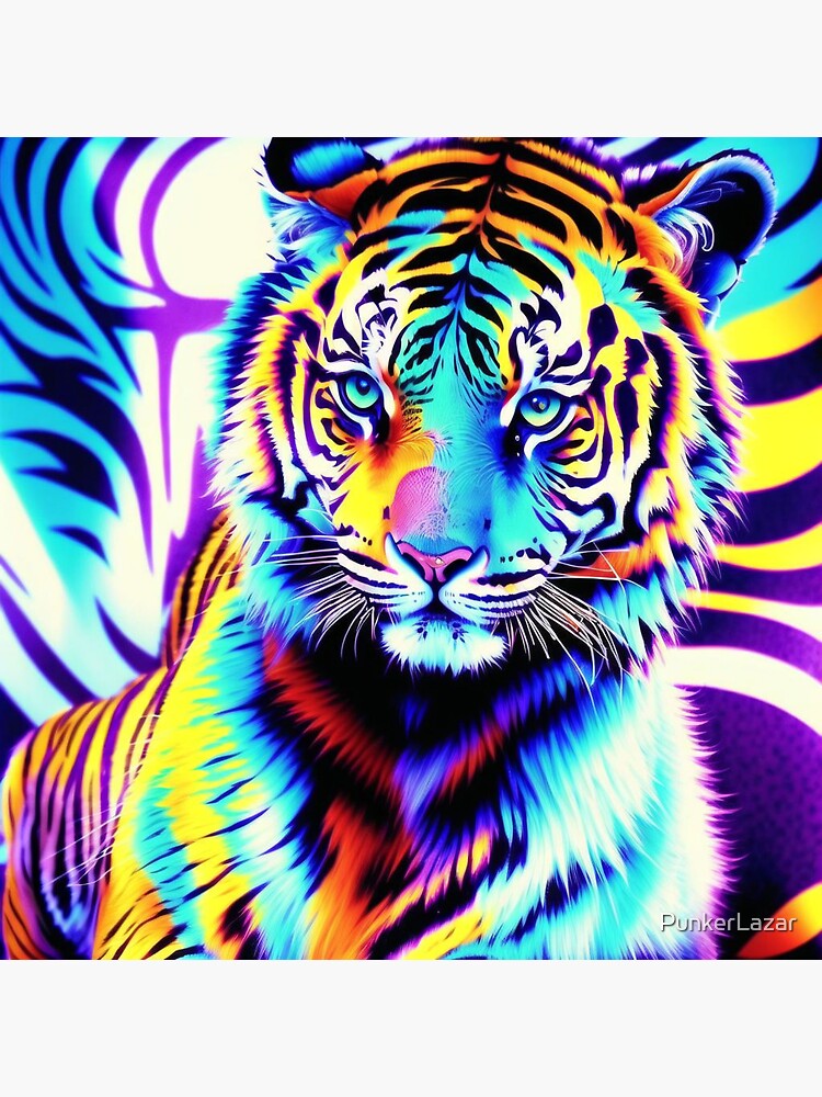 "Inkpunk tiger 7" Sticker for Sale by PunkerLazar | Redbubble