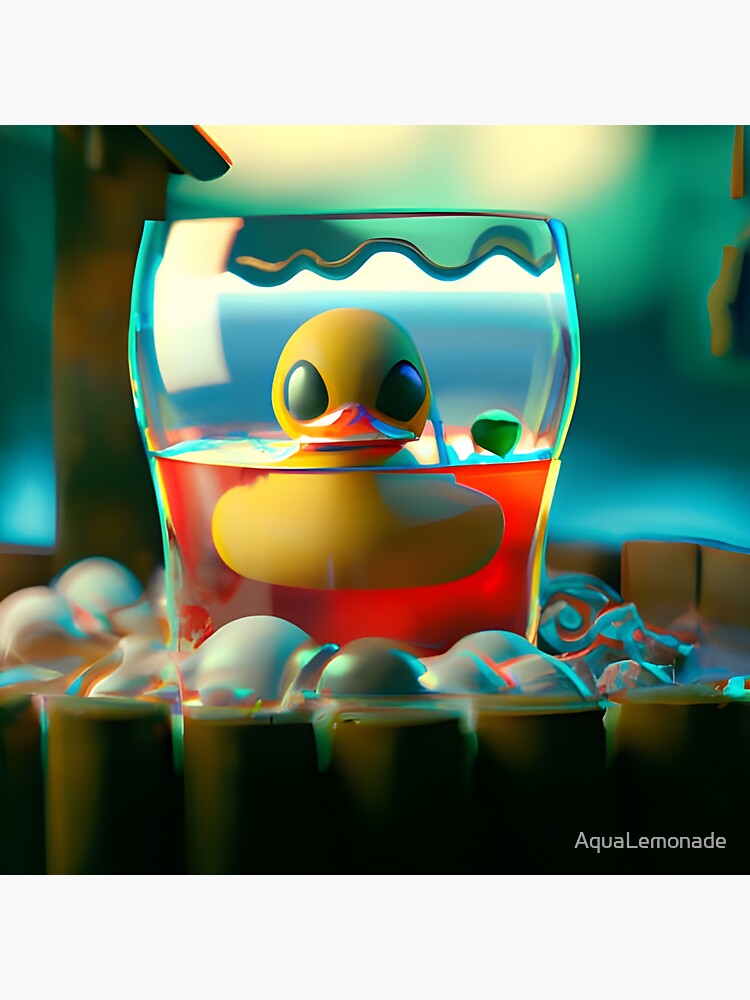 "Rubber Ducky Cocktail" Sticker for Sale by AquaLemonade | Redbubble