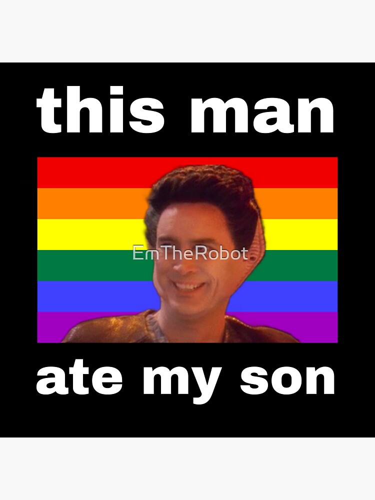 "This Man Ate My Son Gay Pride Shirt" Sticker for Sale by ...