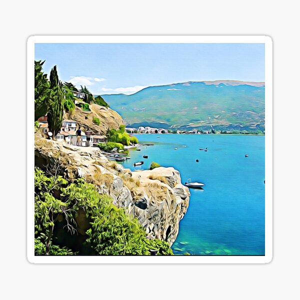 "Ohrid lake" Sticker for Sale by Strahovuk | Redbubble