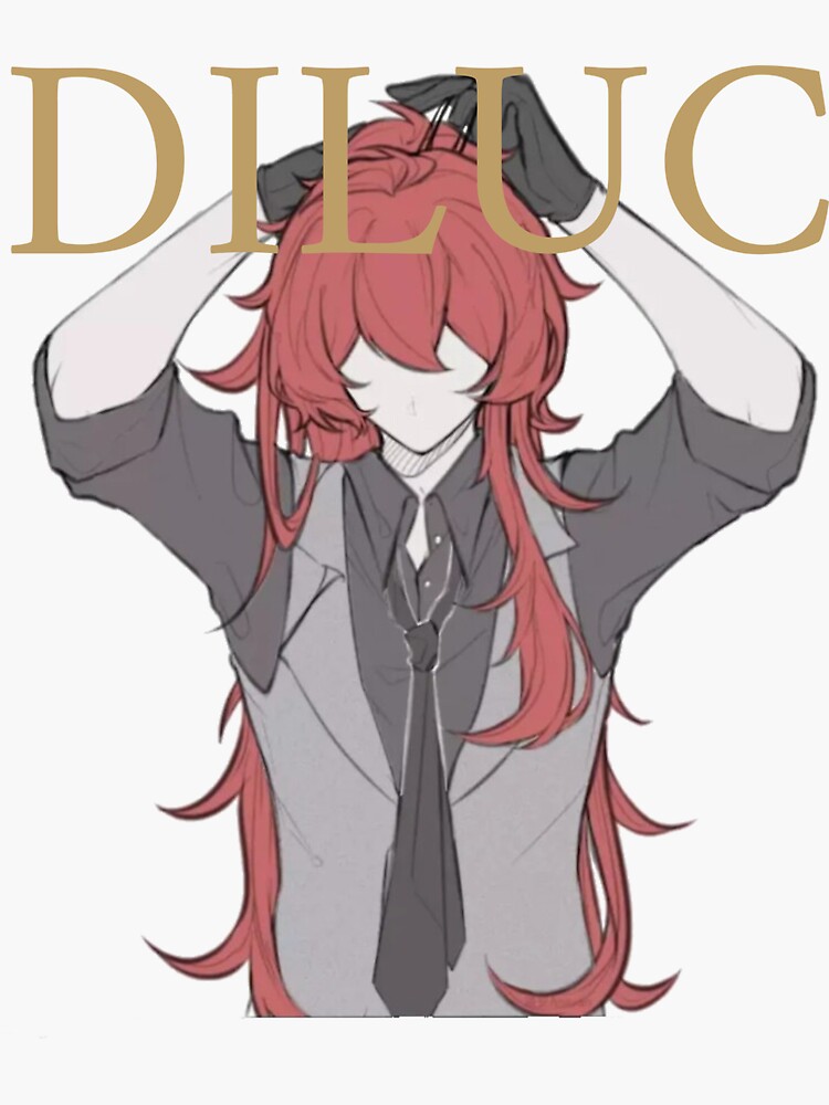 "Diluc Genshin Impact Fanart Diluc Shirt & Vest Motif Diluc Merch ...