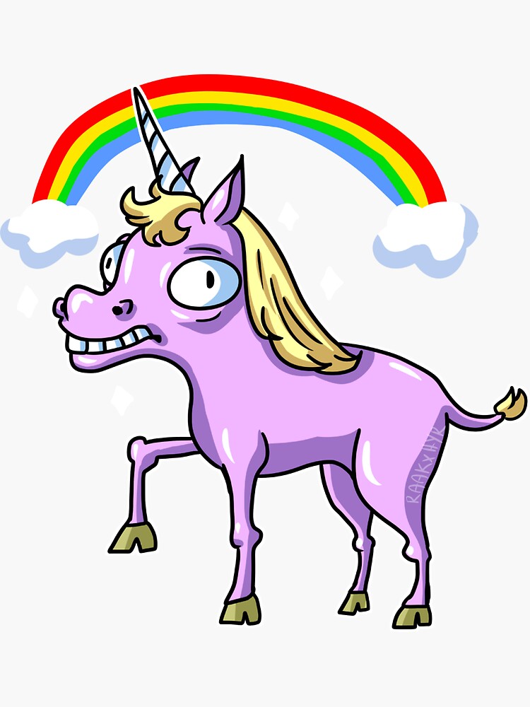 "Derpy Unicorn" Sticker for Sale by Raakxhyr | Redbubble