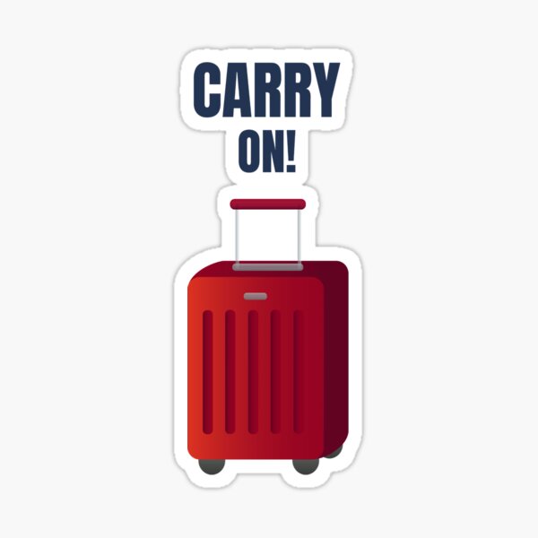 "Carry On!" Sticker for Sale by tumblyhau | Redbubble