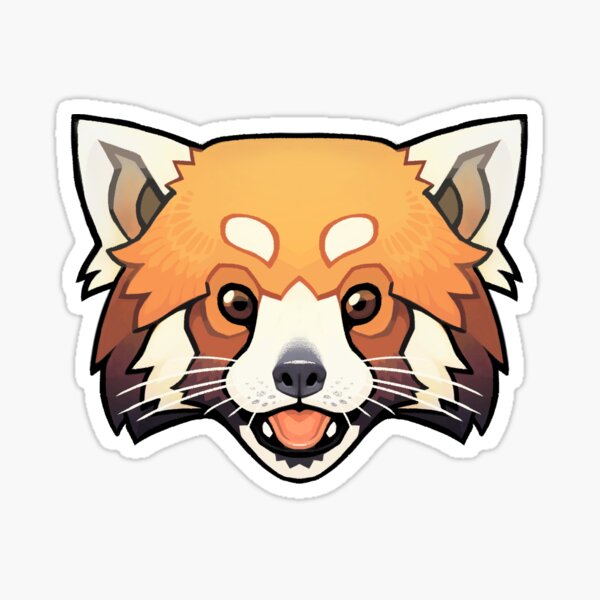 "Red Panda" Sticker for Sale by Małgorzata Lachowska | Redbubble