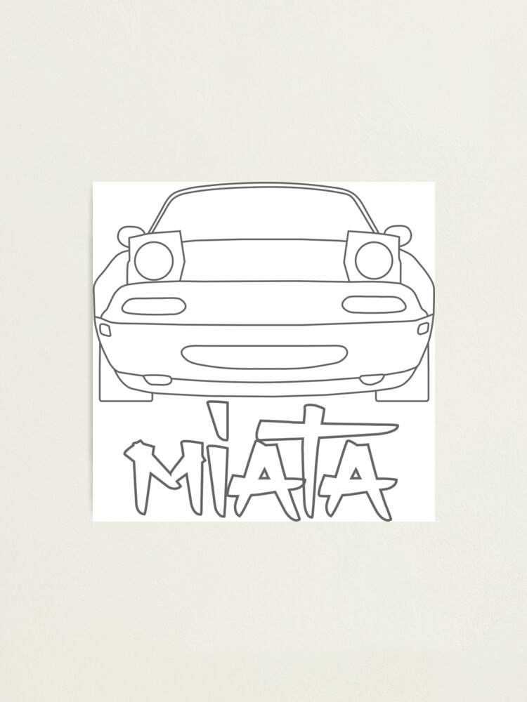"Miata Simple Lines" Photographic Print for Sale by mudfleap | Redbubble