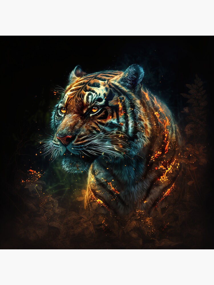 "Tiger Burning Bright - Portrait of a Tiger inspired by William Blake ...