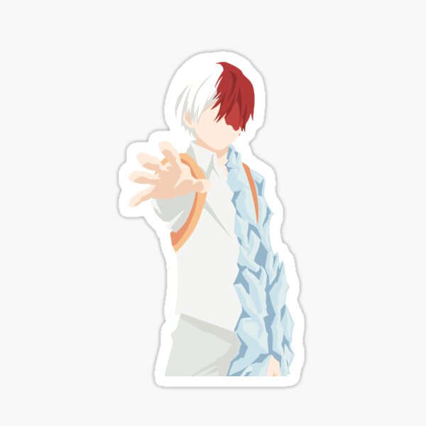 "Shoto Todoroki Minimalistic Design" Sticker for Sale by plaindessin ...