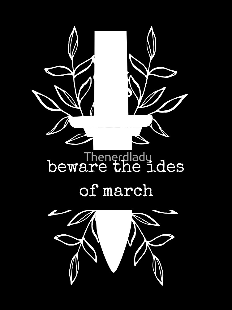 "Beware the Ides of March Dagger and Leaves" Sticker for Sale by ...