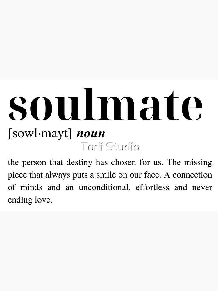 "Soulmate: The Dictionary Definition of Love White" Sticker for Sale by ...