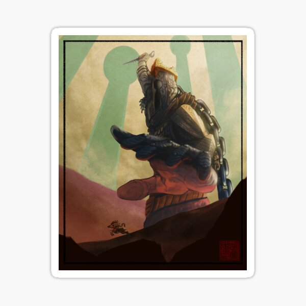 "The Gatekeeper (with border)" Sticker for Sale by DingHuArt | Redbubble