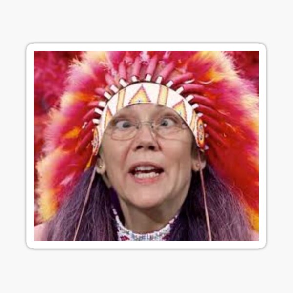 "Elizabeth Warren-Pocahontas Vintage American Flag " Sticker for Sale ...