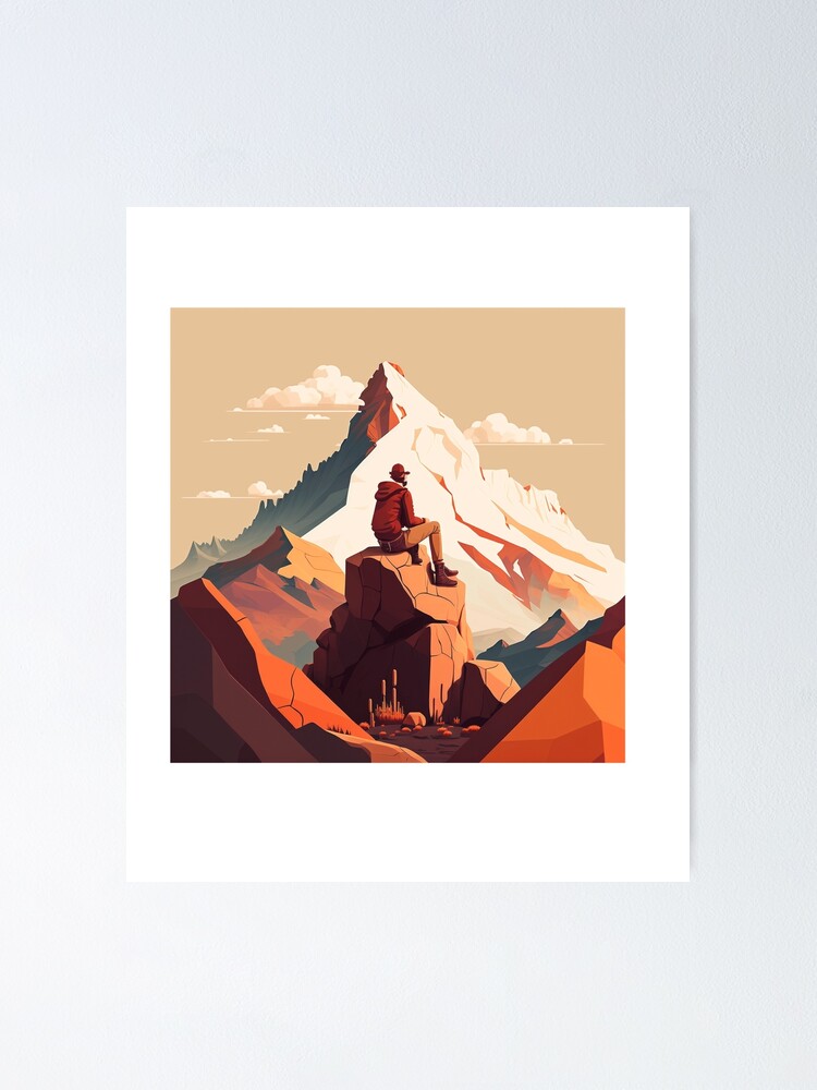 "Man On the edge of a cliff(depressed)" Poster for Sale by zubayerhasan ...