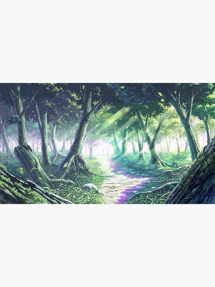 "Mystical Fantasy Isekai Anime Scenery Forest" Poster for Sale by ...