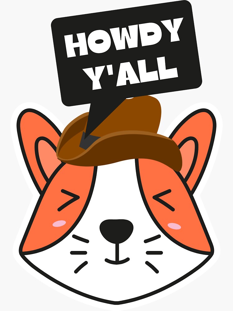 "Hamster Howdy Y'all" Sticker for Sale by Nachum | Redbubble