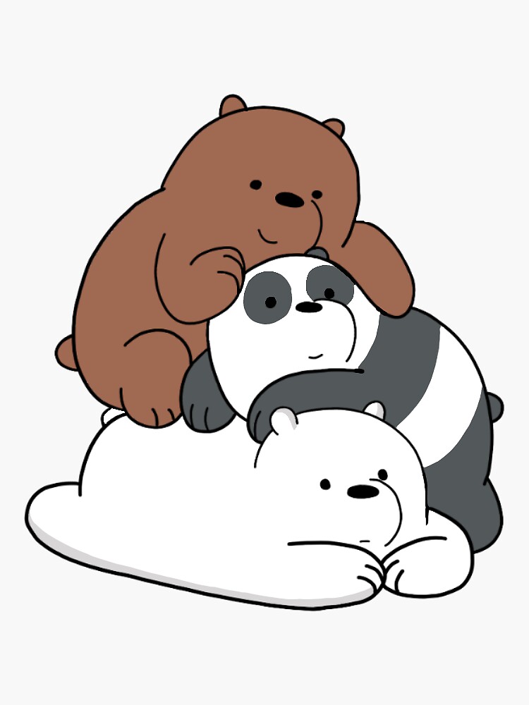"We three bears" Sticker for Sale by Leonnicholls | Redbubble