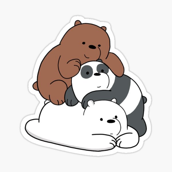 "We three bears" Sticker for Sale by Leonnicholls | Redbubble