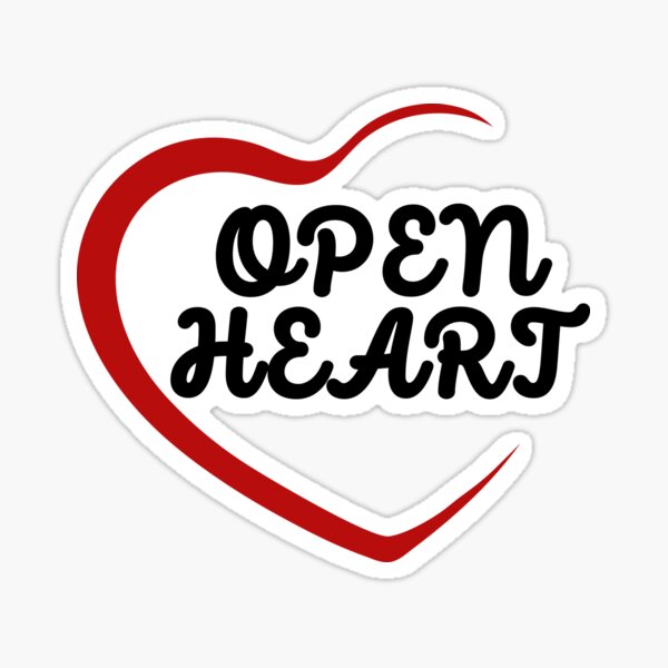 "Open Heart" Sticker for Sale by VirtualFaries | Redbubble