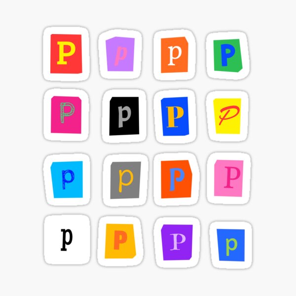 "magazine cut-out 'P' letter set" Sticker for Sale by Words-Artist ...