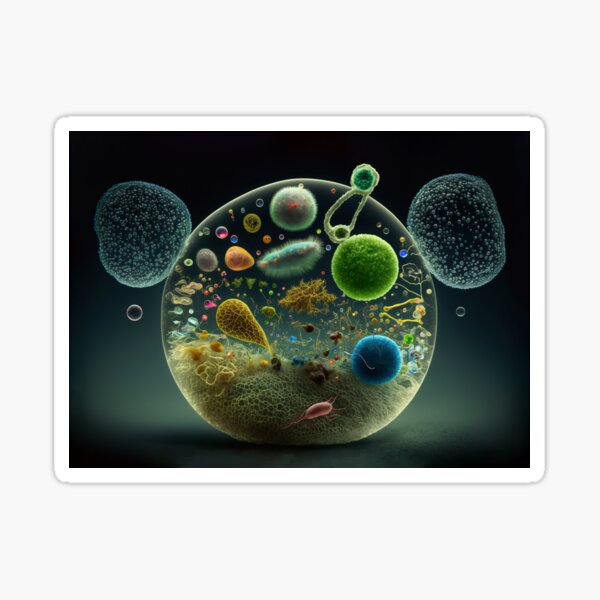 "Imagined Biology Cluster of Micro Organisms" Sticker for Sale by ...