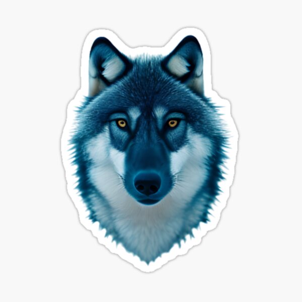 "Crimson Wolf of the Night Sky" Sticker for Sale by KandMshop | Redbubble