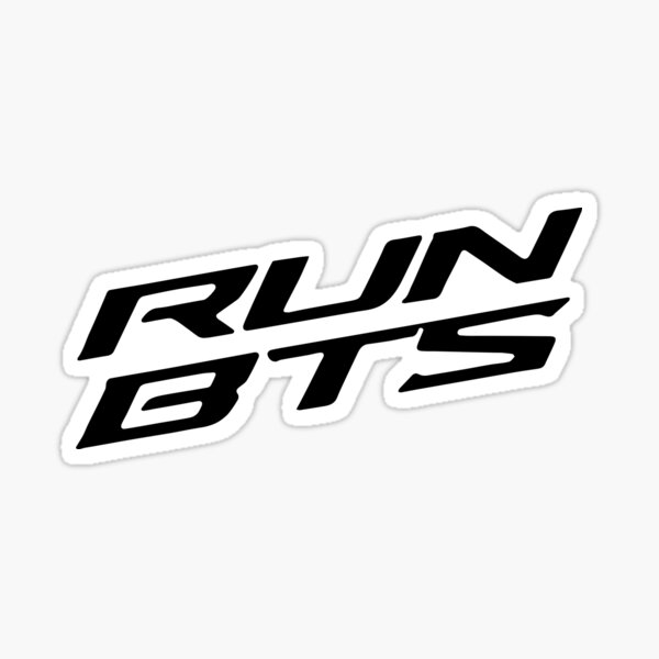 "Run BTS (black & purple)" Sticker for Sale by sarascoprox | Redbubble