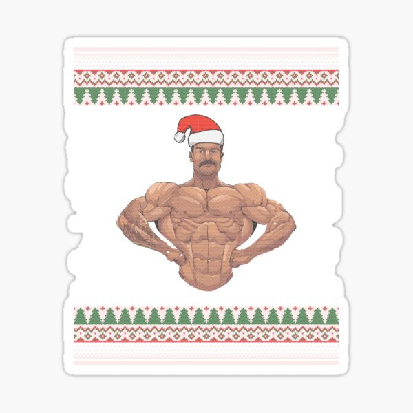 "CBUM Chris Bumstead Bodybuilding ugly sweater Daddy Cbum" Sticker for ...