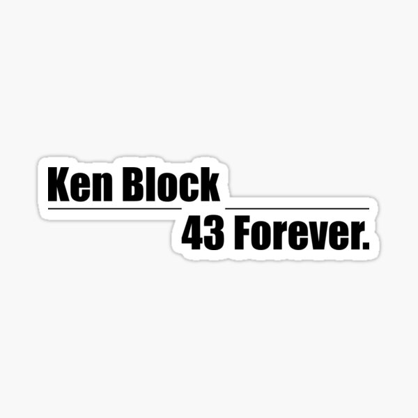 "Ken block 43 Tribute" Sticker for Sale by ballpointpenh | Redbubble