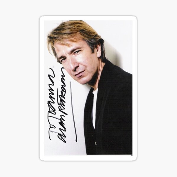 " alan rickman Signed " Sticker for Sale by actorstore | Redbubble