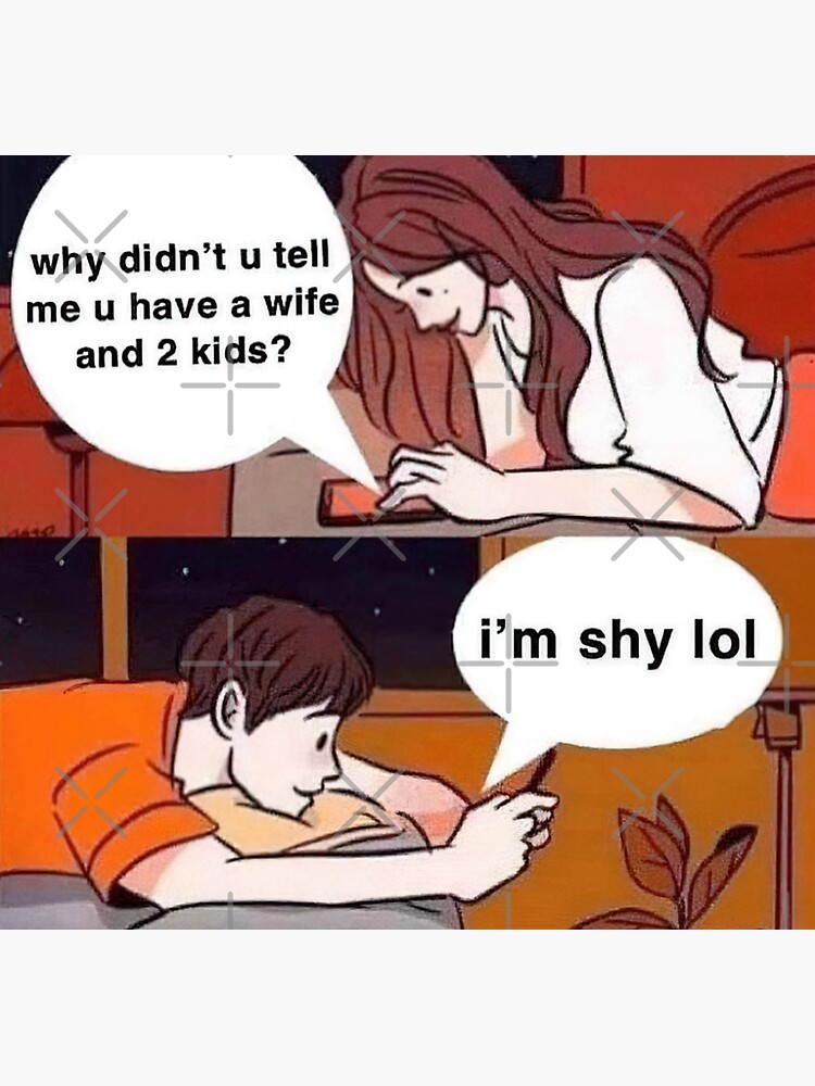 "Im Shy lol Meme " Sticker for Sale by haitam-ghalem | Redbubble