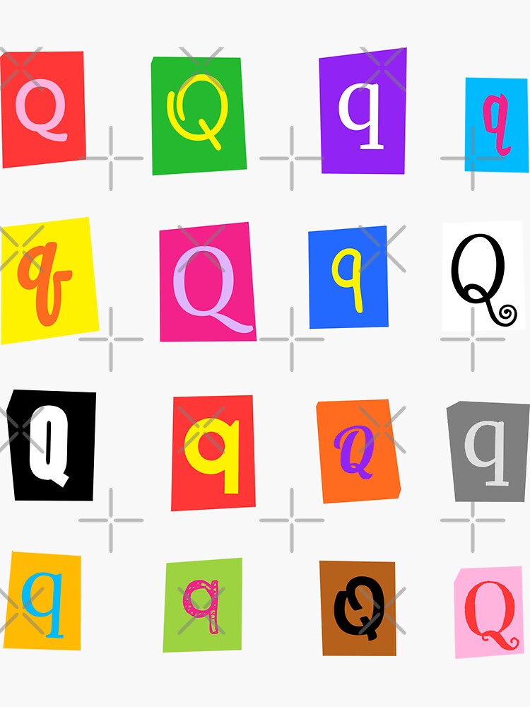 "Magazine cut-out Q letter set" Sticker for Sale by Words-Artist ...