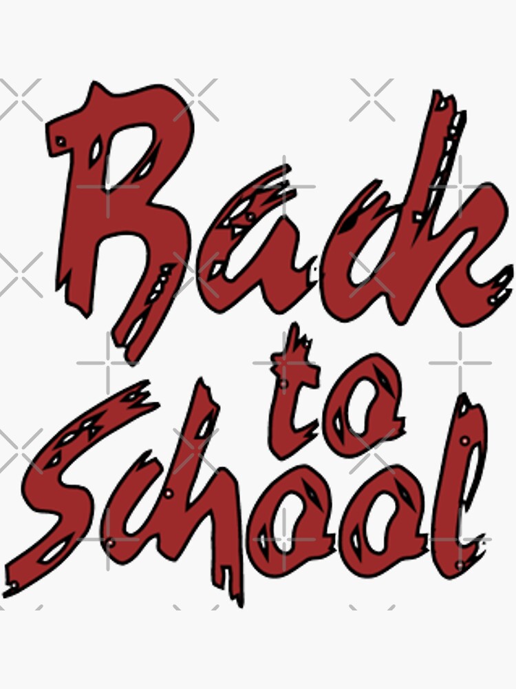 "Back to School Red and Black " Sticker for Sale by KayLadyBug | Redbubble