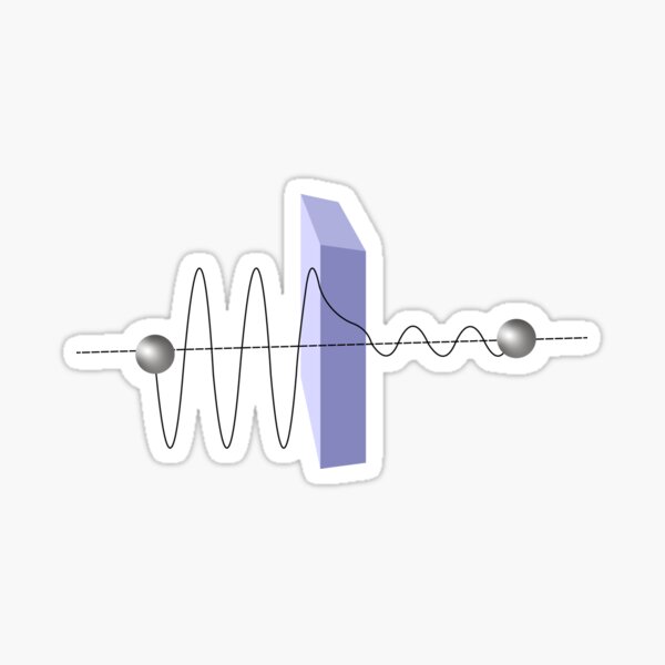 "Quantum Tunneling Diagram - Physics Quantum Mechanics" Sticker for ...