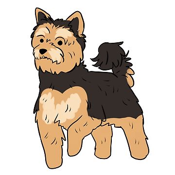 "Cute yorkshire terrier cartoon illustration " Sticker for Sale by ...