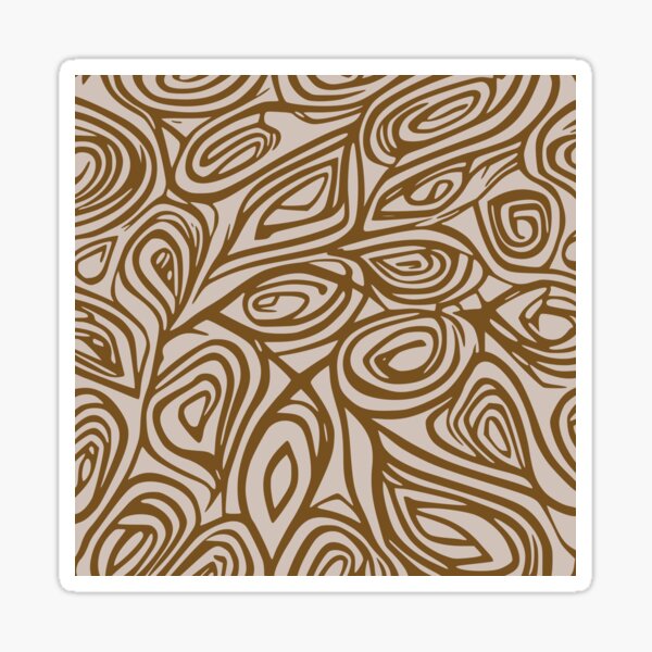 "Reno, Geometric Design In Cappuccino, And Mocha." Sticker for Sale by ...