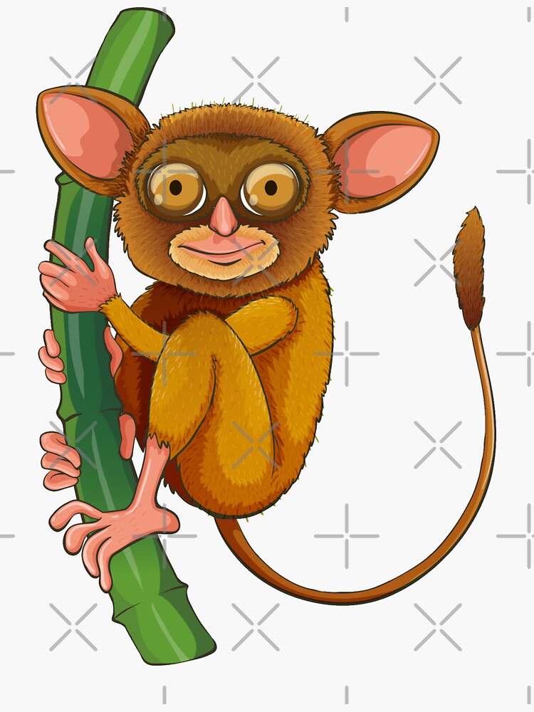 "Tarsier Monkey" Sticker for Sale by bigeyetarsier | Redbubble