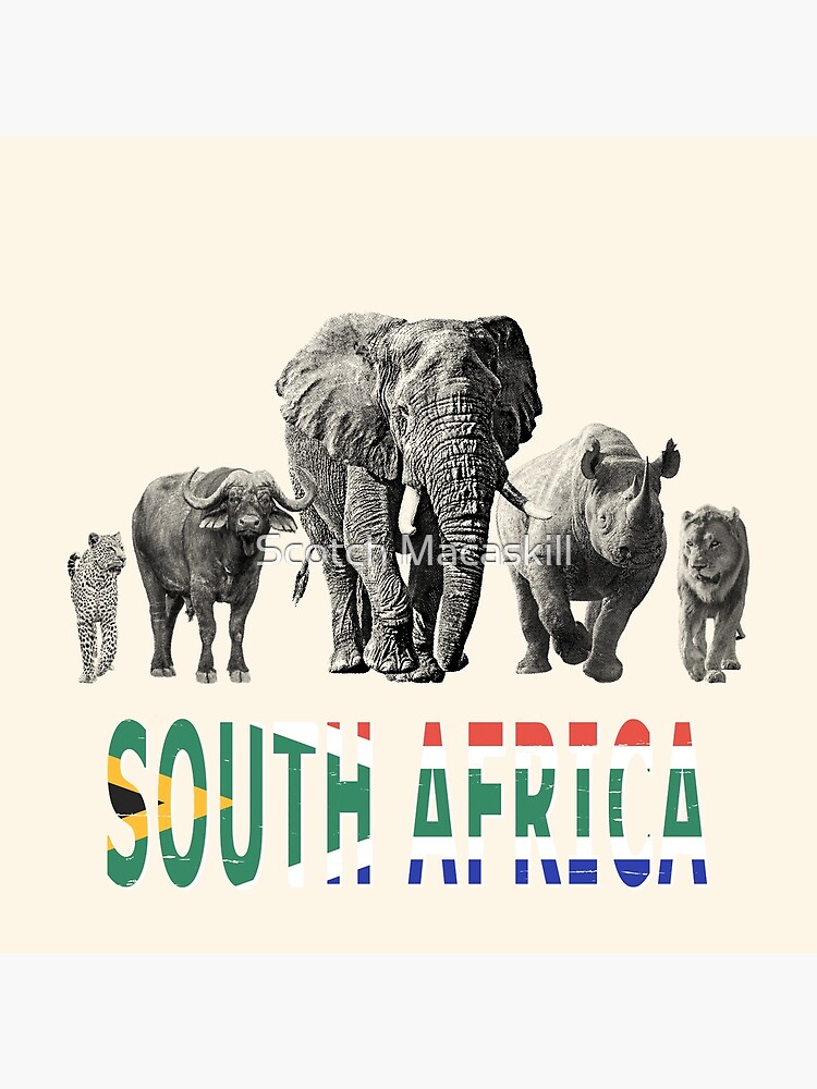 "South Africa Wildlife Big Five Safari for South Africa Fans" Poster ...