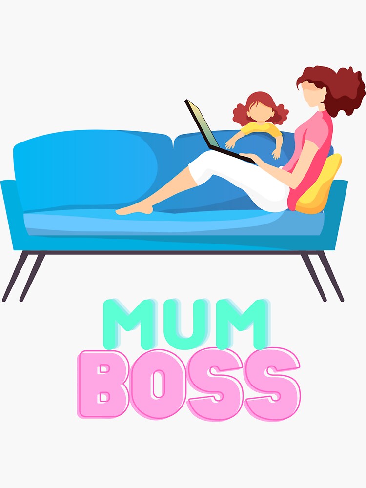 "Mother's Day Gift 'Mum Boss' Simple Design for Mums" Sticker for Sale ...