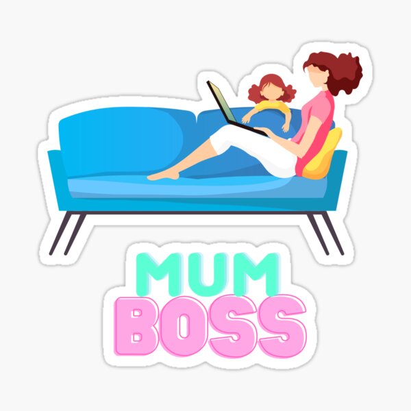 "Mother's Day Gift 'Mum Boss' Simple Design for Mums" Sticker for Sale ...