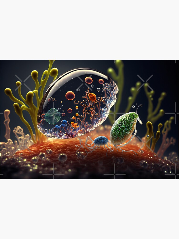 "Imagined Biology Glass Like Microscopic Organisms" Sticker for Sale by ...