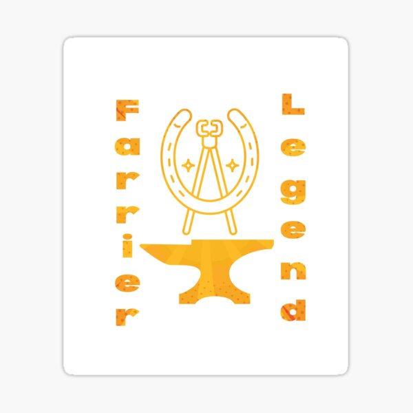 "Farrier Logo Farrier Legend Horseshoe Anvil" Sticker for Sale by ...
