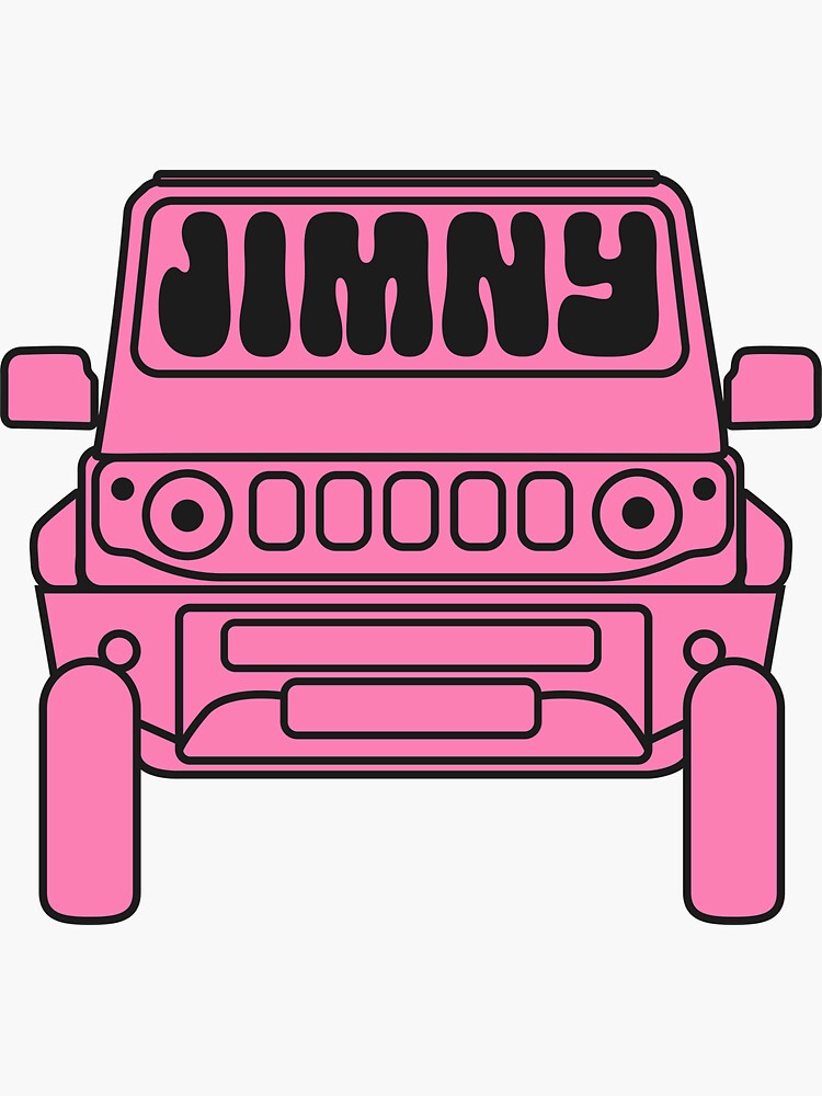 "Simple Suzuki Jimny in Pink | Y2K Retro Sticker" Sticker for Sale by ...