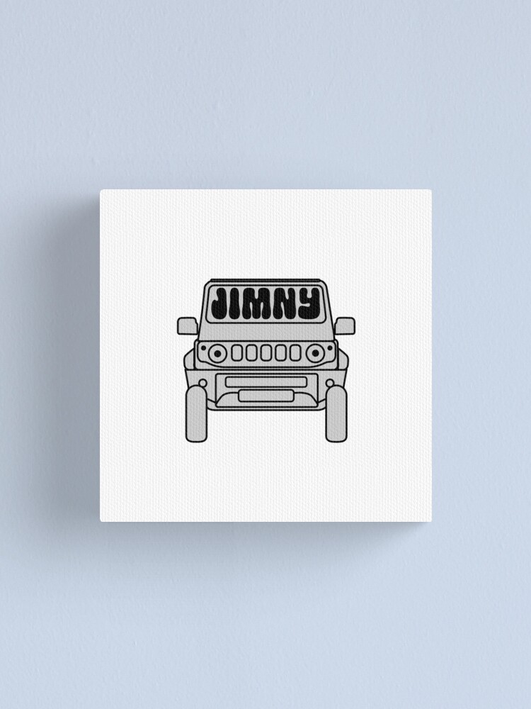 "Simple Suzuki Jimny in Silver | Y2K Retro Sticker" Canvas Print for ...