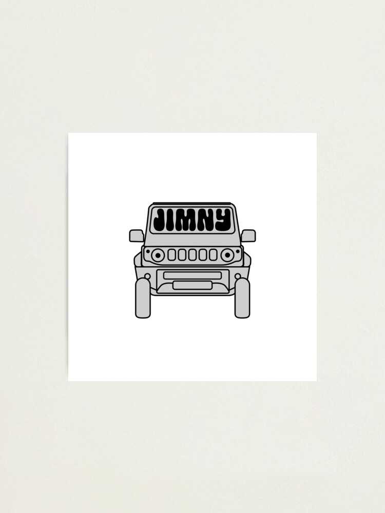 "Simple Suzuki Jimny in Silver | Y2K Retro Sticker" Photographic Print ...