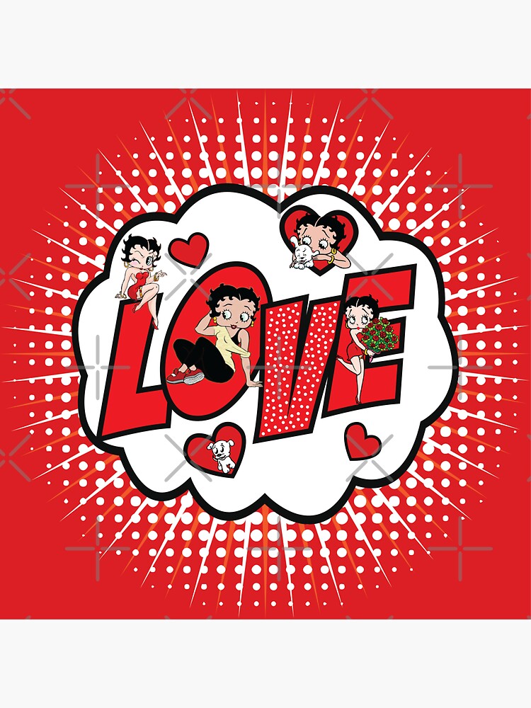 Sticker « LOVE Betty style comique, style comique Betty Boop, Betty ...