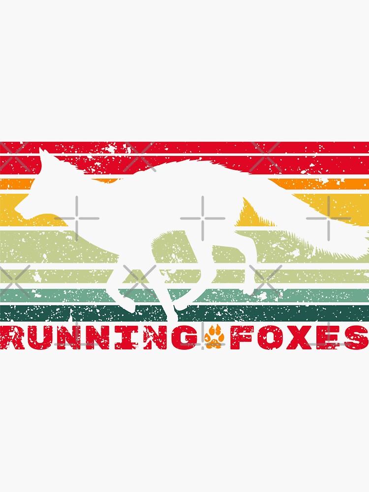 "Running Foxes Fox Outline Forest Animal" Sticker for Sale by GEEK ...